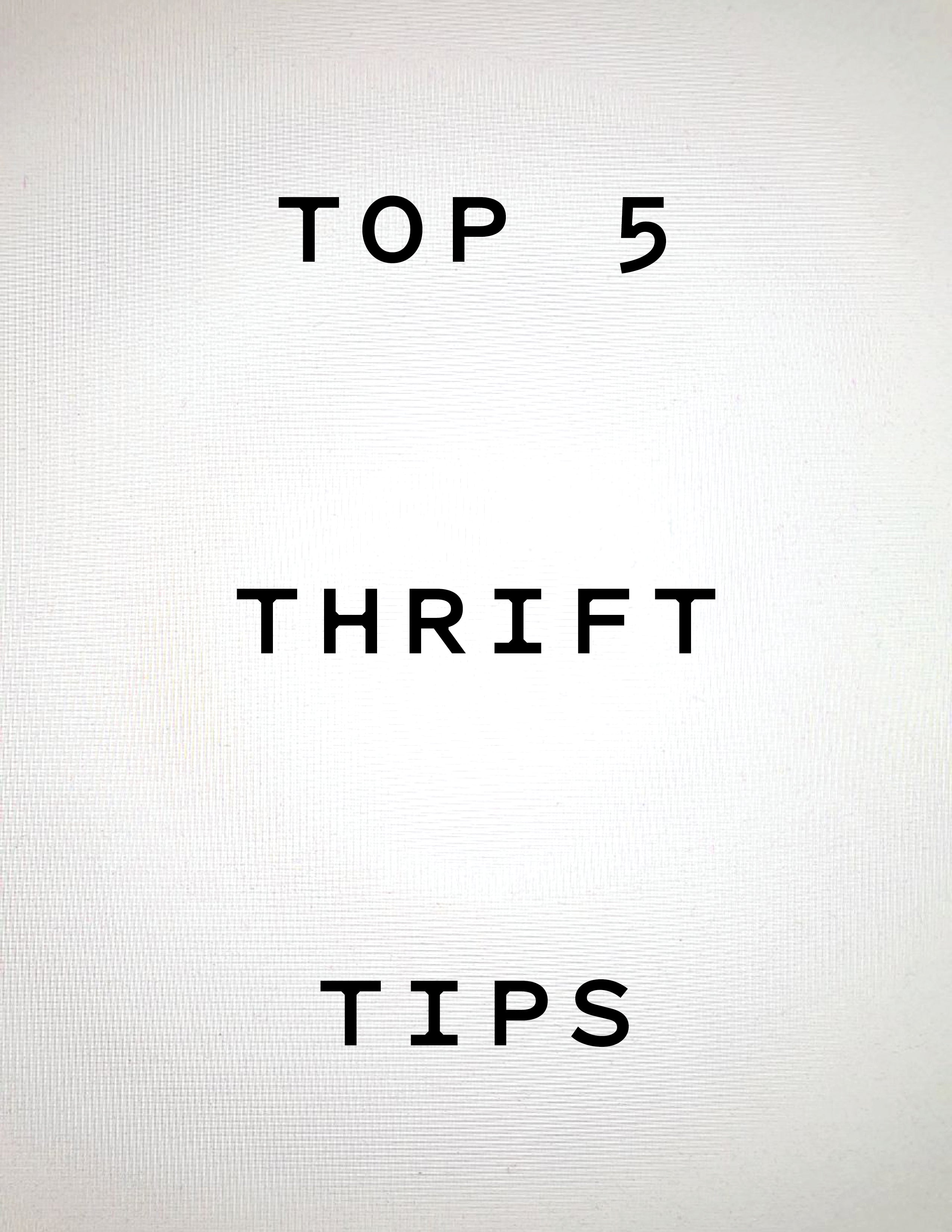 TOP 5 THRIFT TIPS – Display Copy